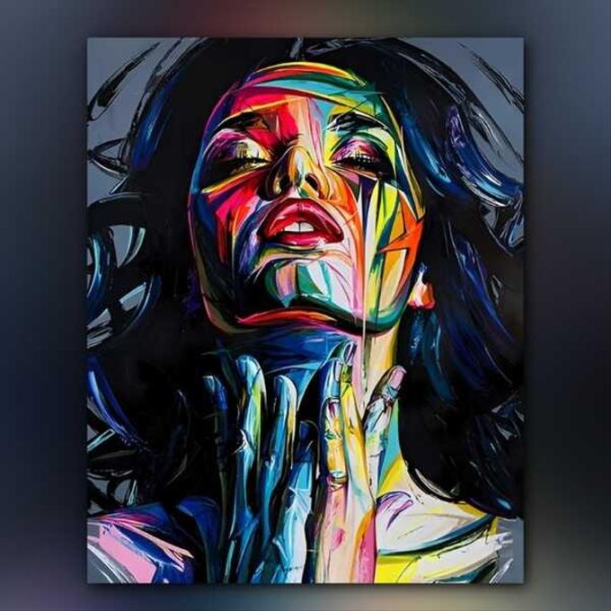 أدوات رسم لوحة مشاعر ملونة – Shelly Paint Art - لوحات تلوين بالأرقام