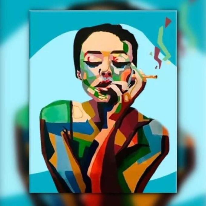 أدوات رسم لوحة هي أنثى II – Shelly Paint Art - لوحات تلوين بالأرقام